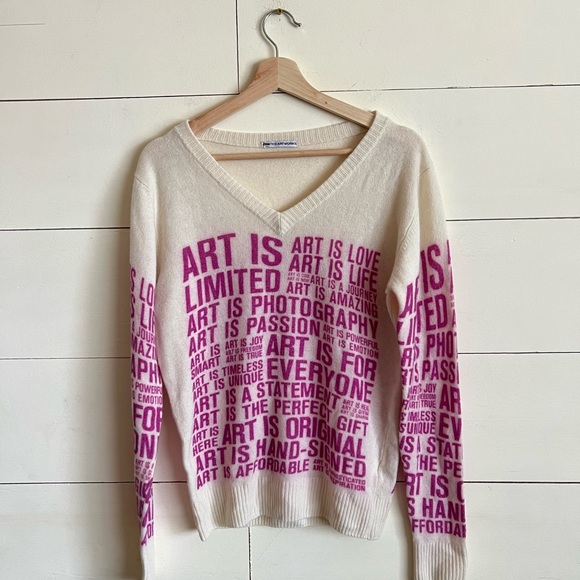printed artworks | Sweaters | Printed Artworks Cashmere Art Is Text ...